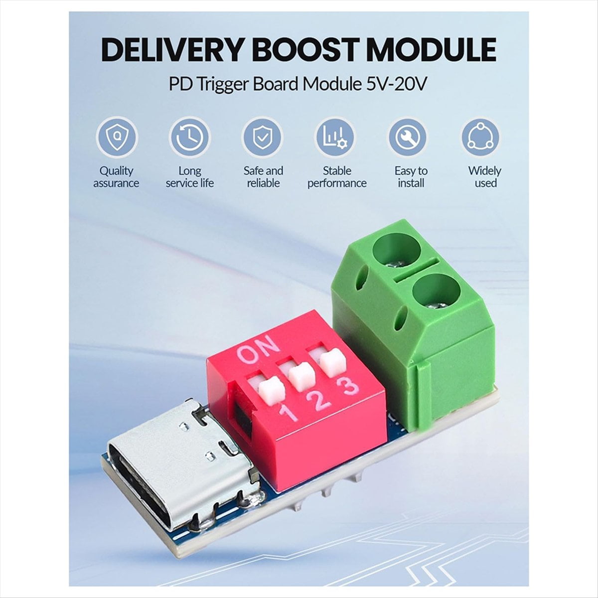 USB-C PD Trigger Board Module PD/QC Decoy Fast Charging USB Type-C to ...