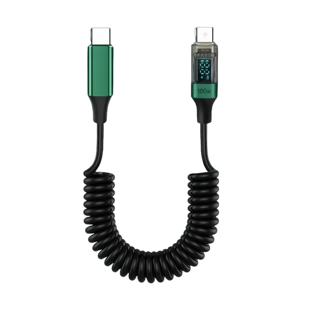 USB C PD100W Fast Charging Intelligent Display Data Cable, Stretchable ...