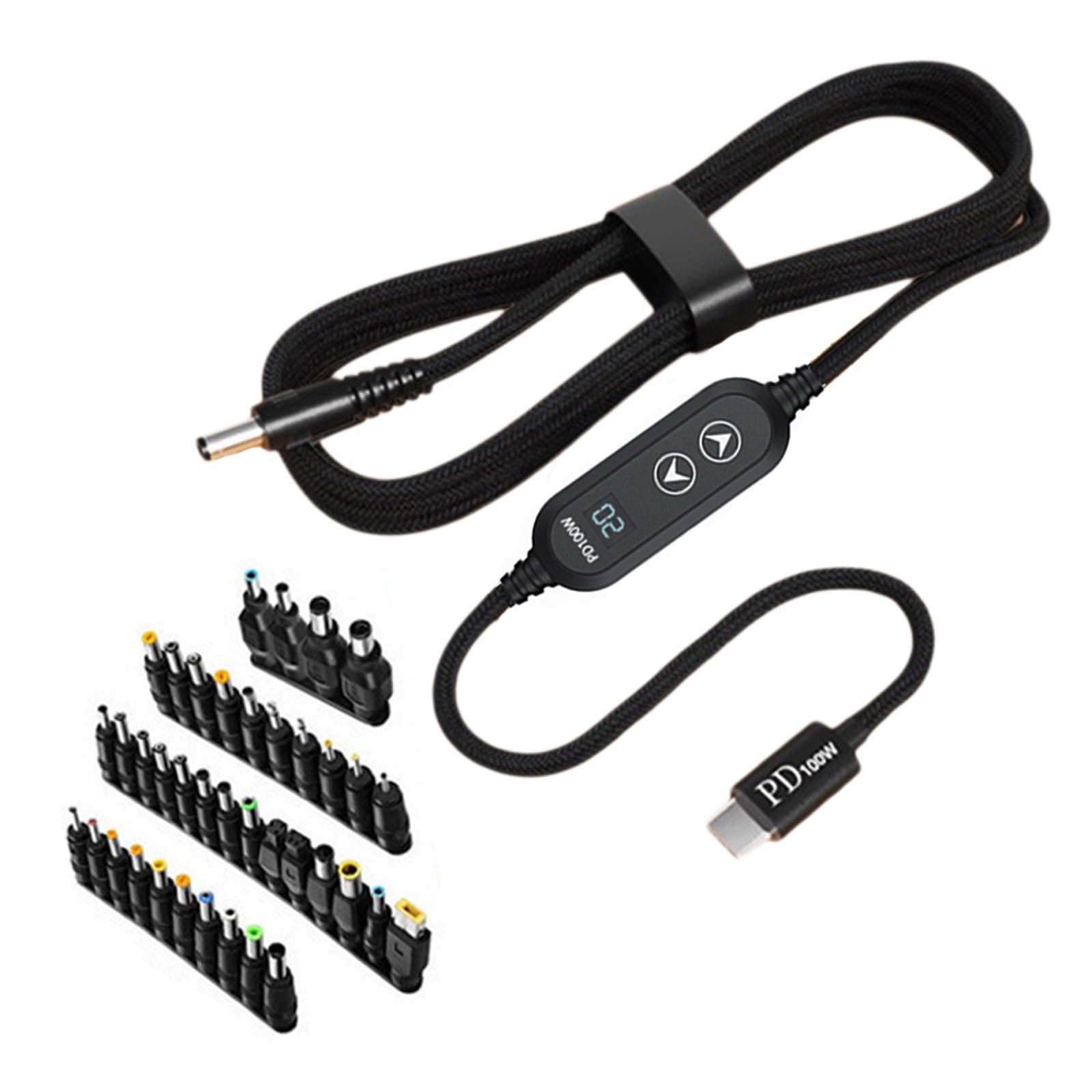 USB C Power Cord with 38 Adapters 100W Highest Efficiency Variable ...