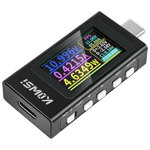 USB C Power Meter Tester: 3-36V 0-12A, PD3.1/QC4.0, PDO Decoding, 2-Way ...