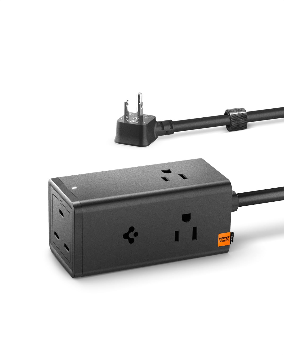 USB C Power Strip, Spigen 6-in-1 3 AC & 3 USB C (70W) GaN PD PPS Bedside Desktop Charging ...