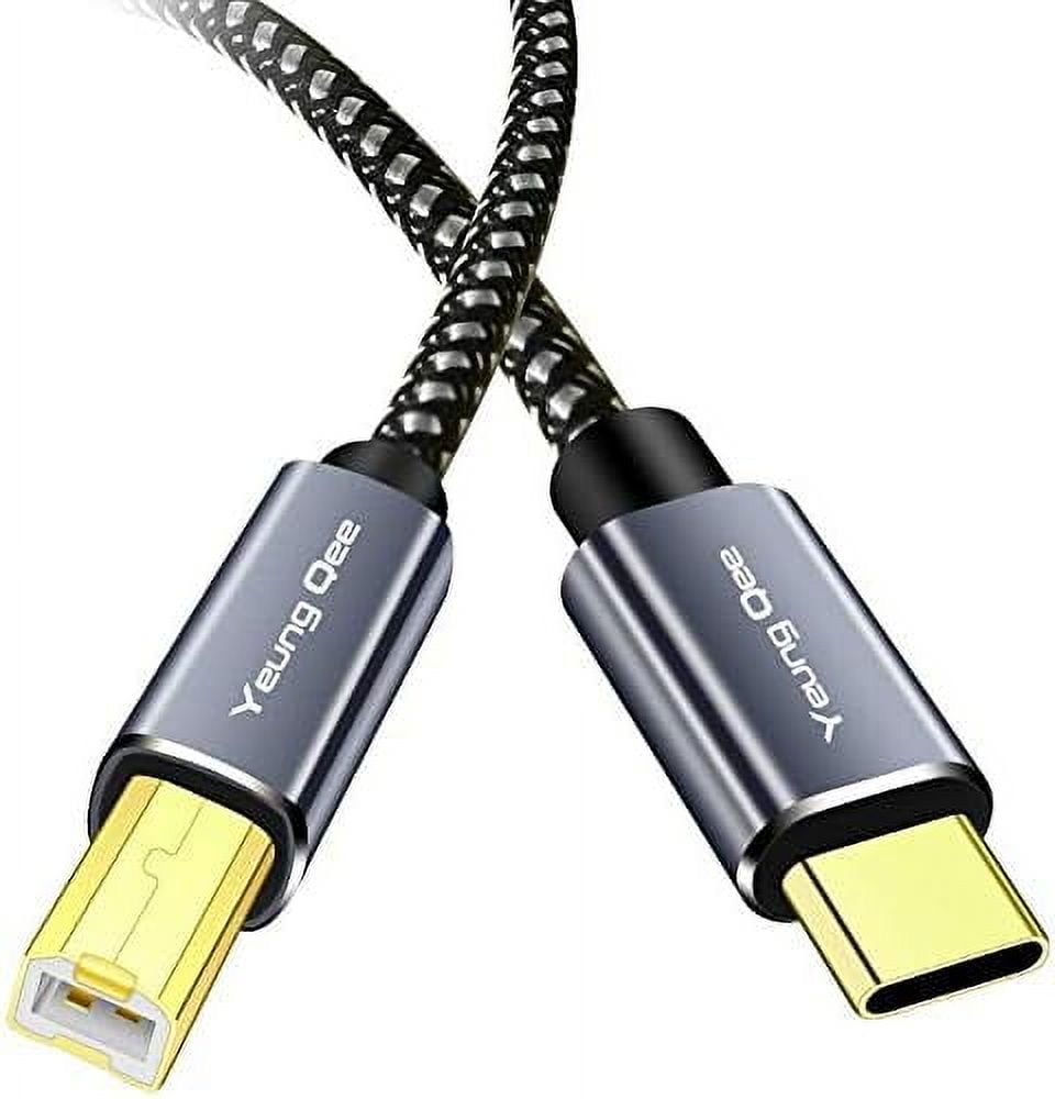USB C Printer Cable 15 ft, USB Type C to USB 2.0 Type B Printer Scanner Cable Cord Compatible ...