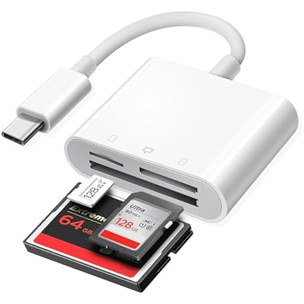 USB C SD Card Reader for 15/iPad/MacBook/iMac, xdgeLoad 3 Slots Type C Reader Supports SD/Micro ...