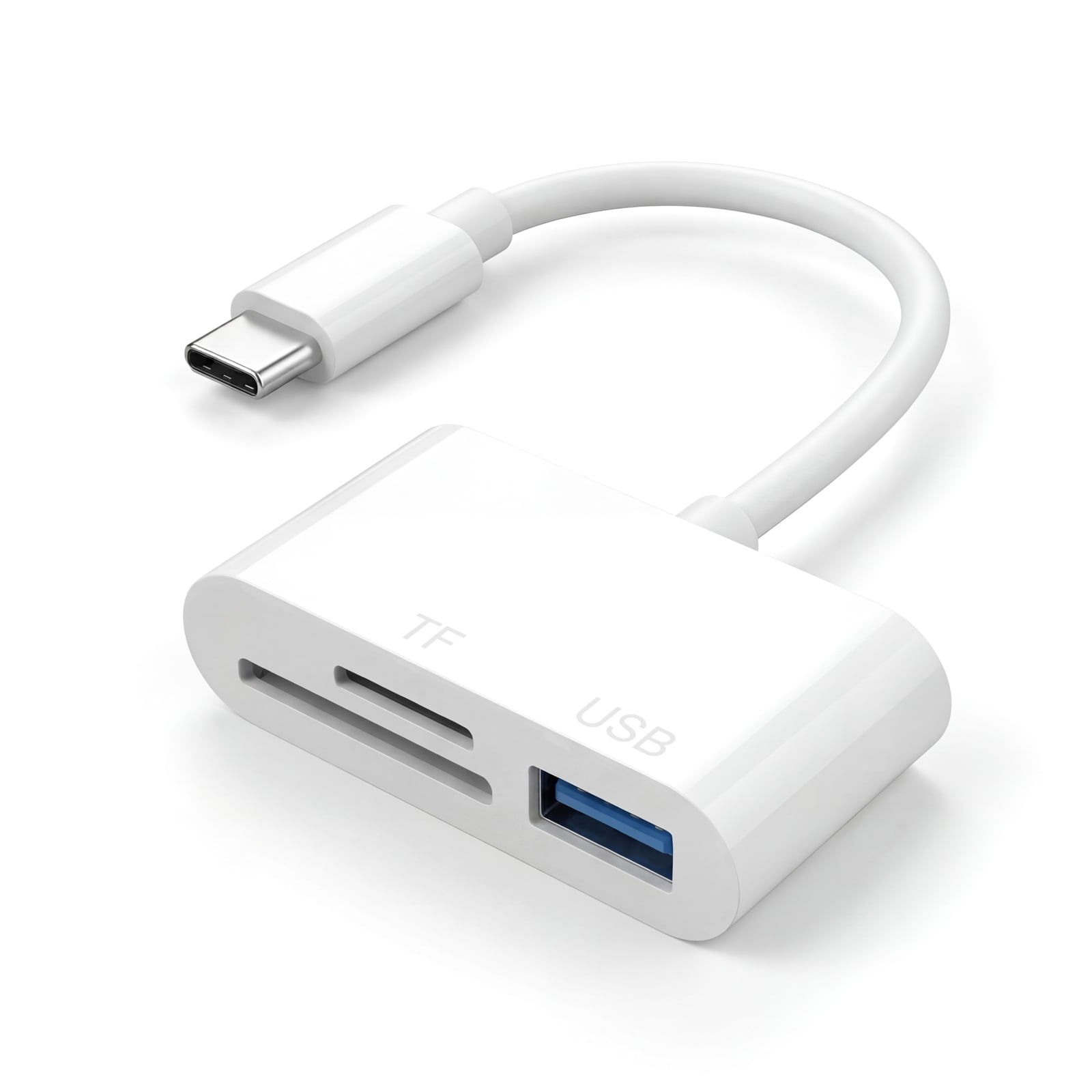USB C SD Card Reader Adapter, 3-in-1 Memory Card Reader Dual Slots with ...