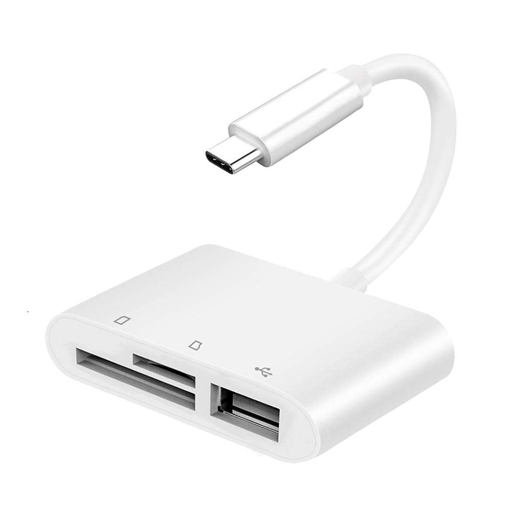 USB C SD Card Reader,Micro SD Card Reader Adapter,3 in 1 USB C to USB ...