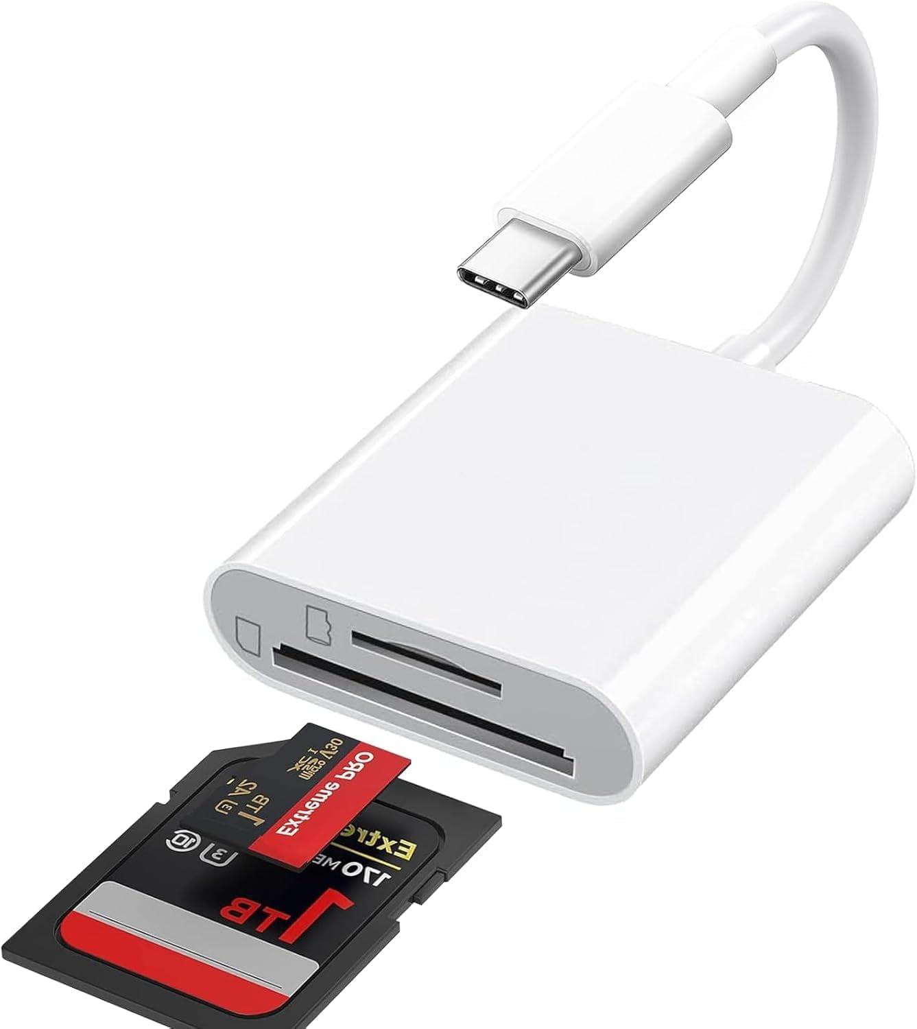 USB C SD Card Reader for iPhone 17/16/15 Series, USB-C to SD/Micro SD ...