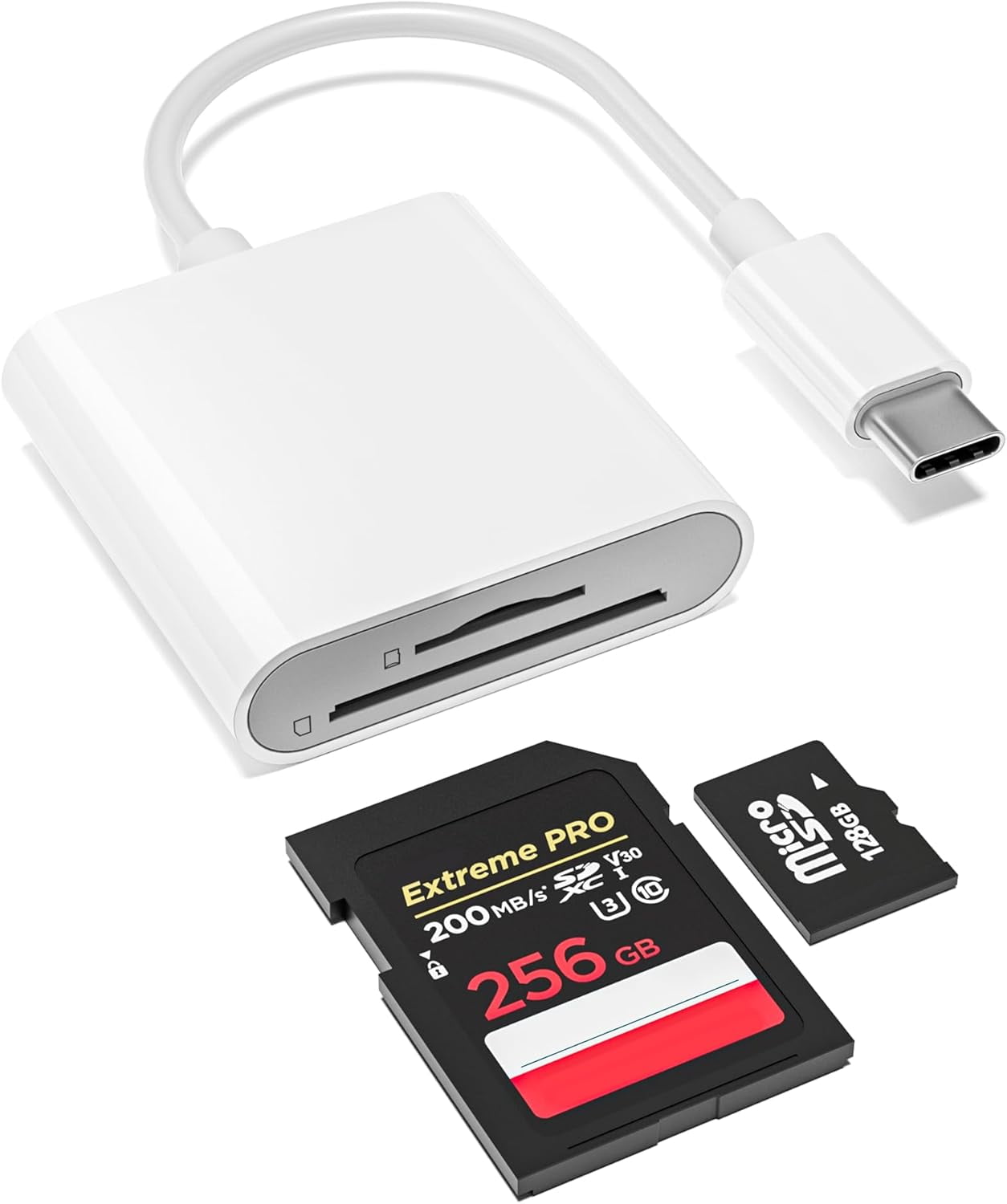 USB C SD Card Reader for iPhone 17/16/15 Series, USB-C to SD/Micro SD ...
