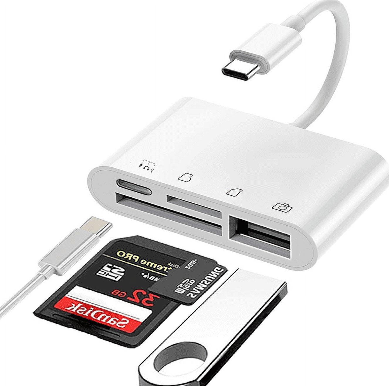 USB C SD/Micro SD Card Reader with USB 3.0 Port and Type C Charging ...