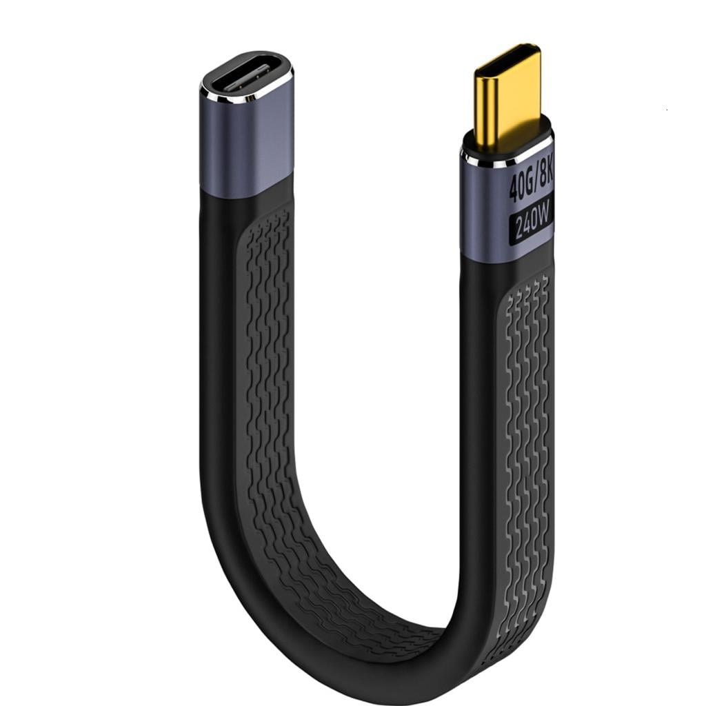 USB C Short Cable 240W Rapid Charging 40Gbps Transmission Silicone Line ...