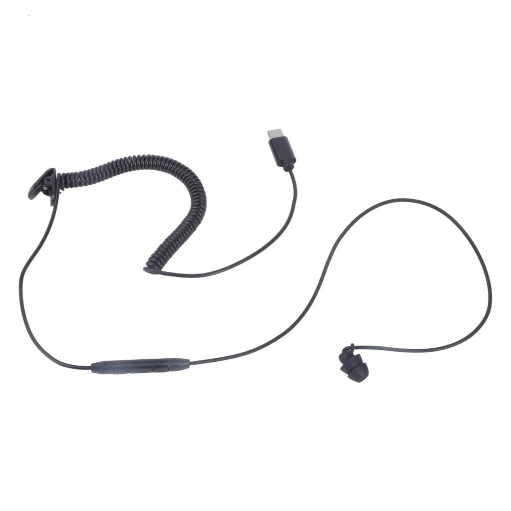 USB C Side Headphone Adjustable Cord Easy Communication Noise Reducing ...