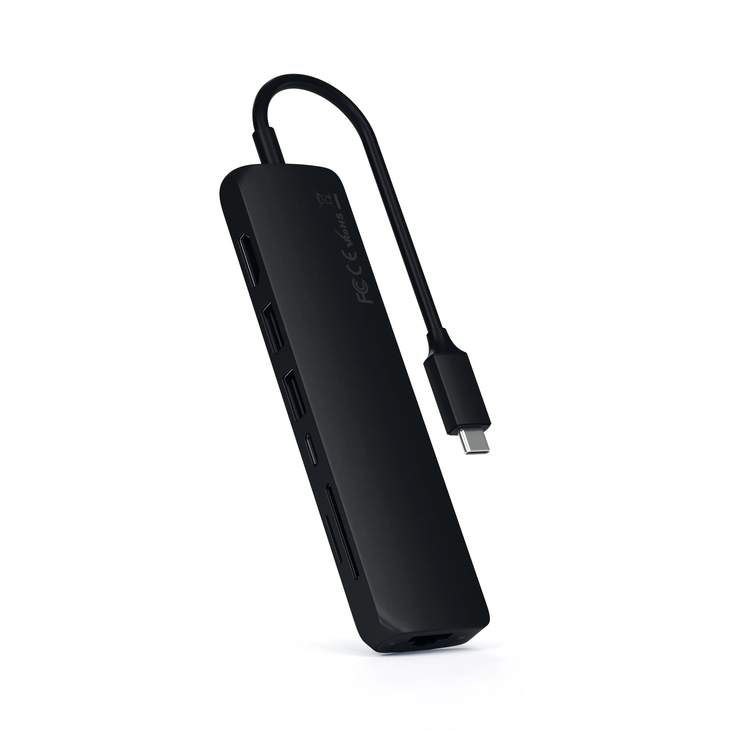 Satechi USB-C Slim Multi-Port Adapter, Ethernet, 4K HDMI, USB-C PD, USB ...