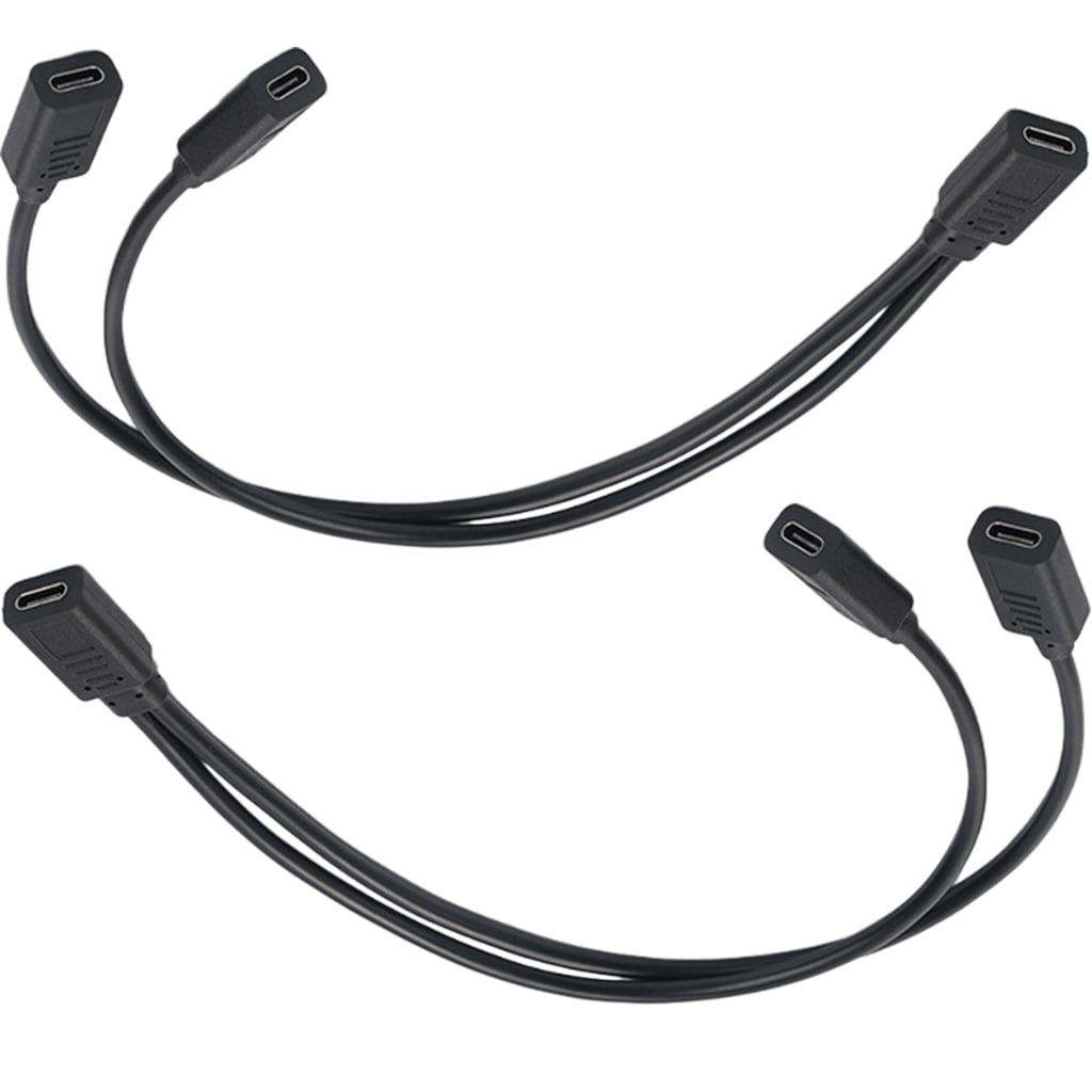 USB C Splitter Charge Cable USB Type C Female to Double USB Type C Male ...