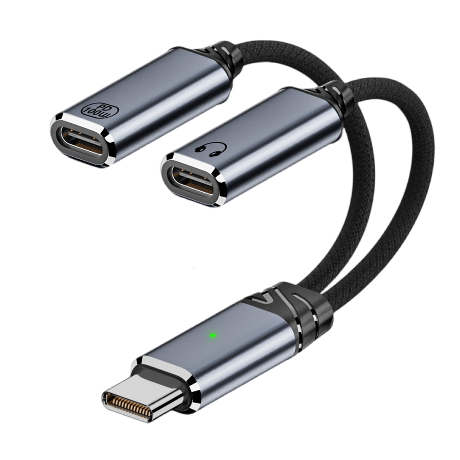 USB C Charging Adapter 2 in 1 USB C Splitter Short Type C Charging ...