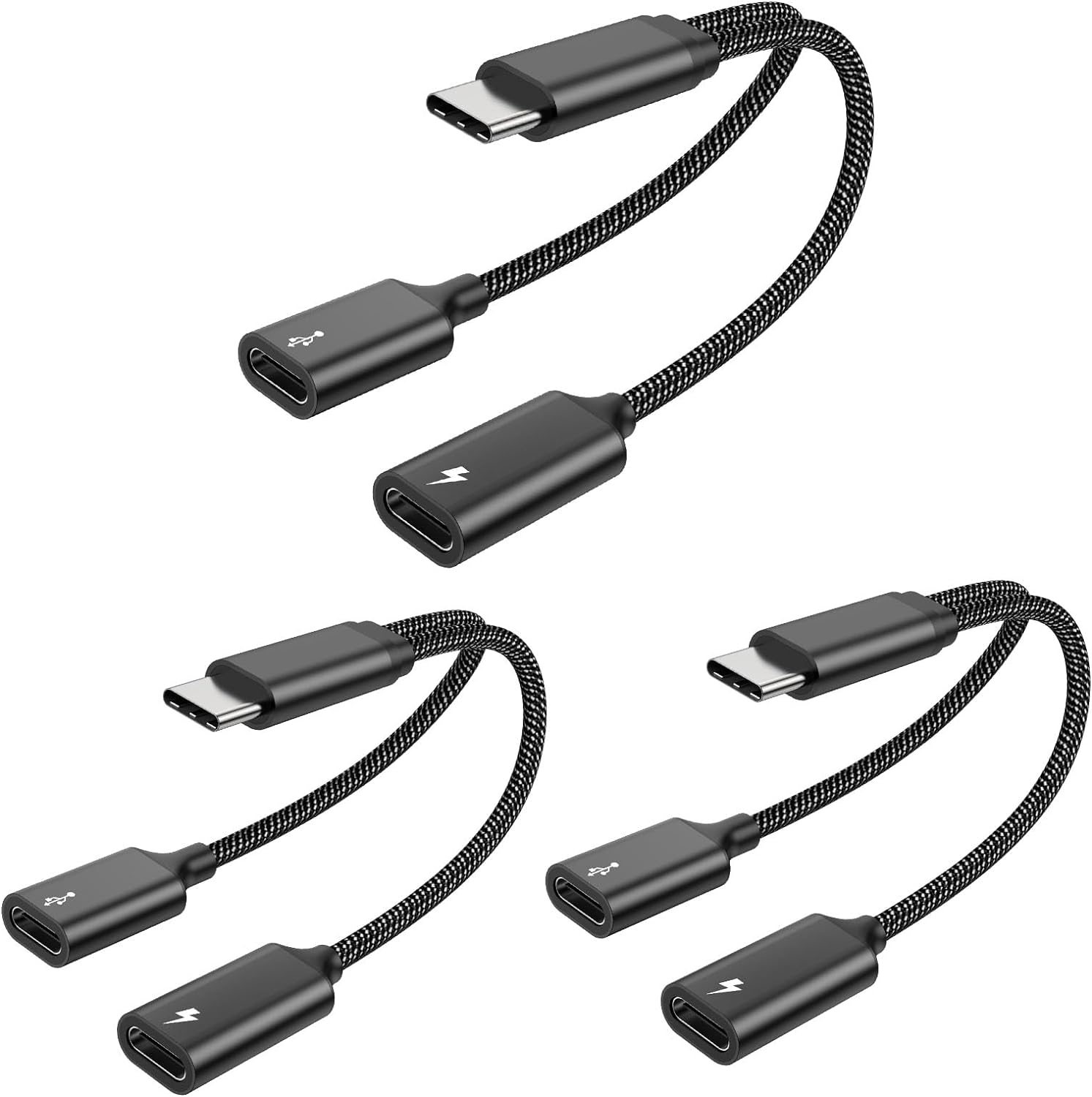 USB C Splitter USB C to USB C Female Adapter USB Y Splitter Cable(NOT for Monitor)USB C Male to ...