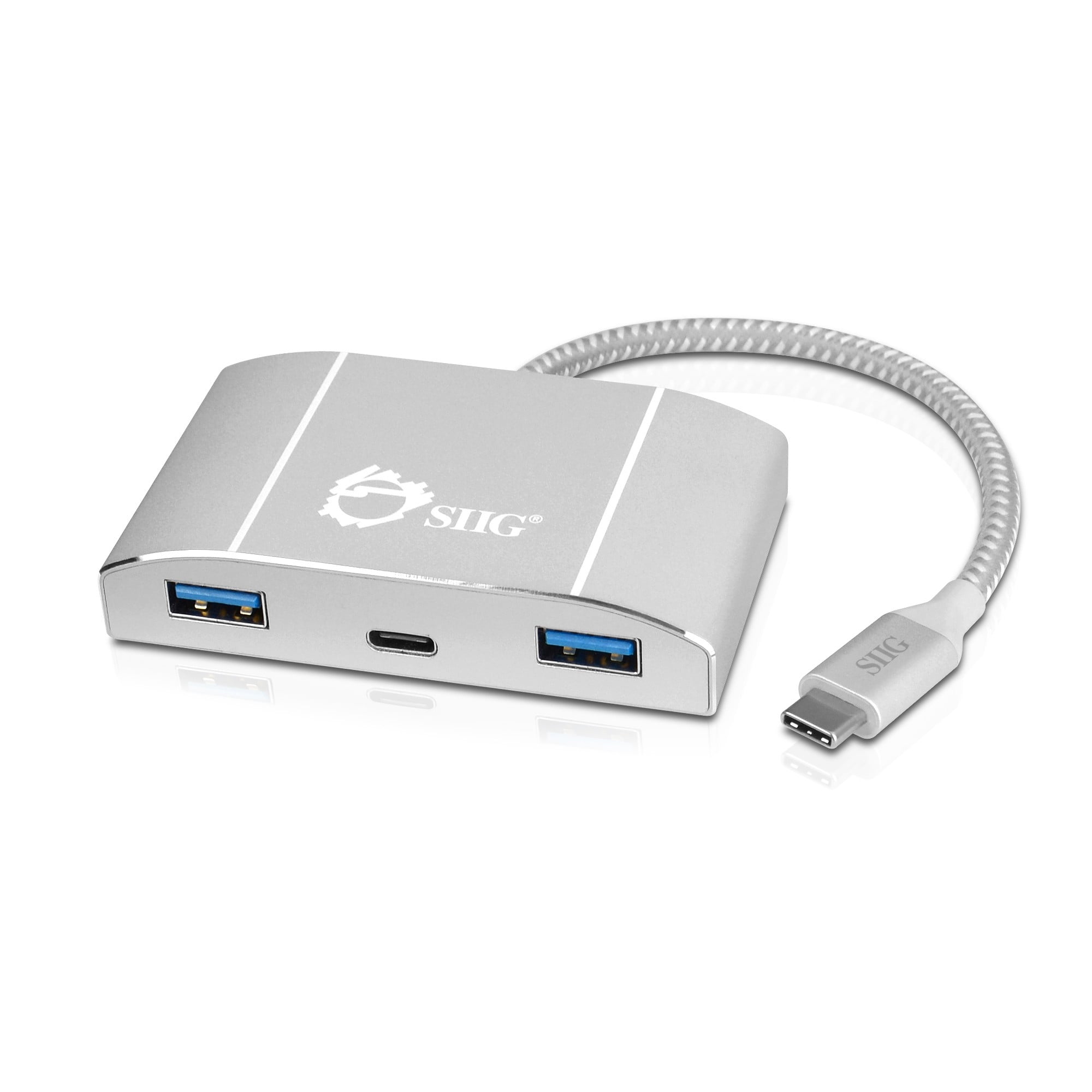 Siig JU-H30C11-S1 USB C TO 4 PORT USB 3.0 HUB WITH PD CHARGING - 3A/1C ...