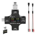 USB C Tester,2 in 1 Type C USB Tester Color Screen IPS Digital ...