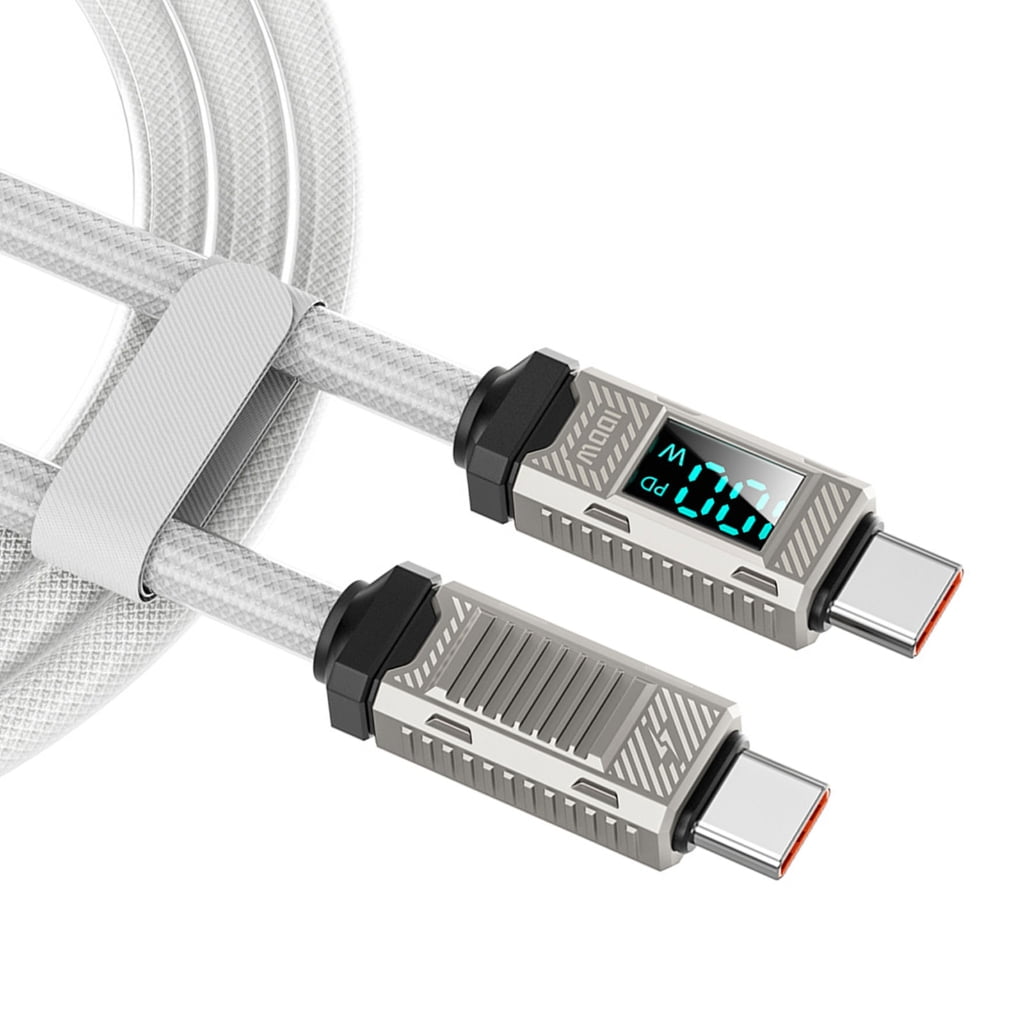 USB C To USB C Cable PD100W Fast Charging Cord LED Display Data Cord ...