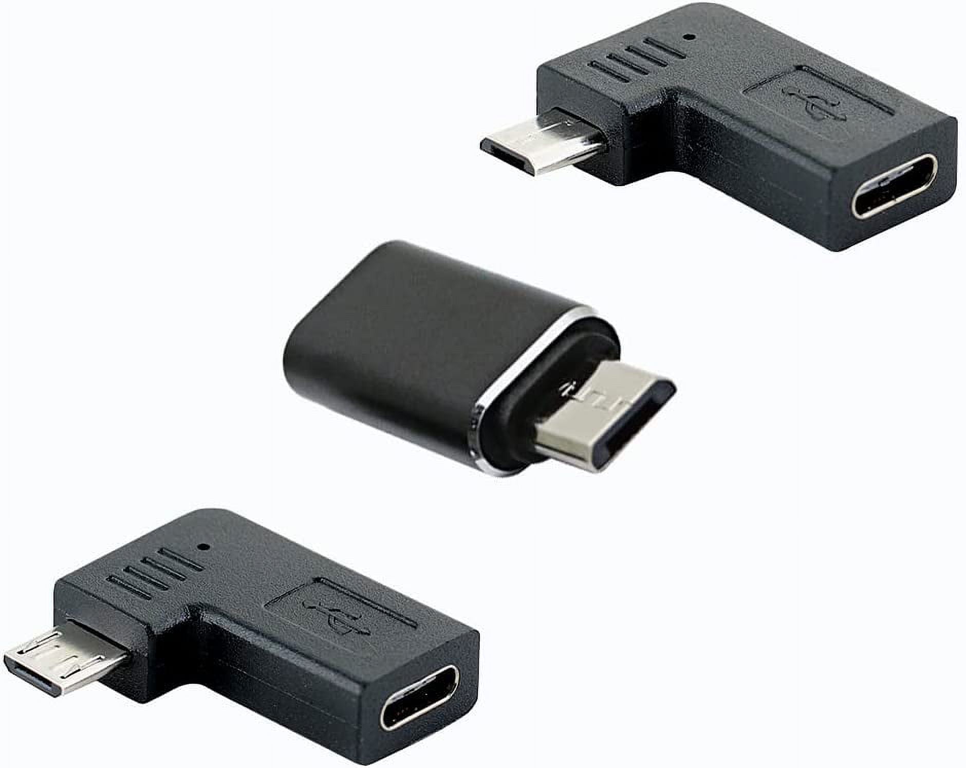 USB-C Type-C Female to Micro USB 2.0 5Pin Male Data Adapter 90 Degree ...