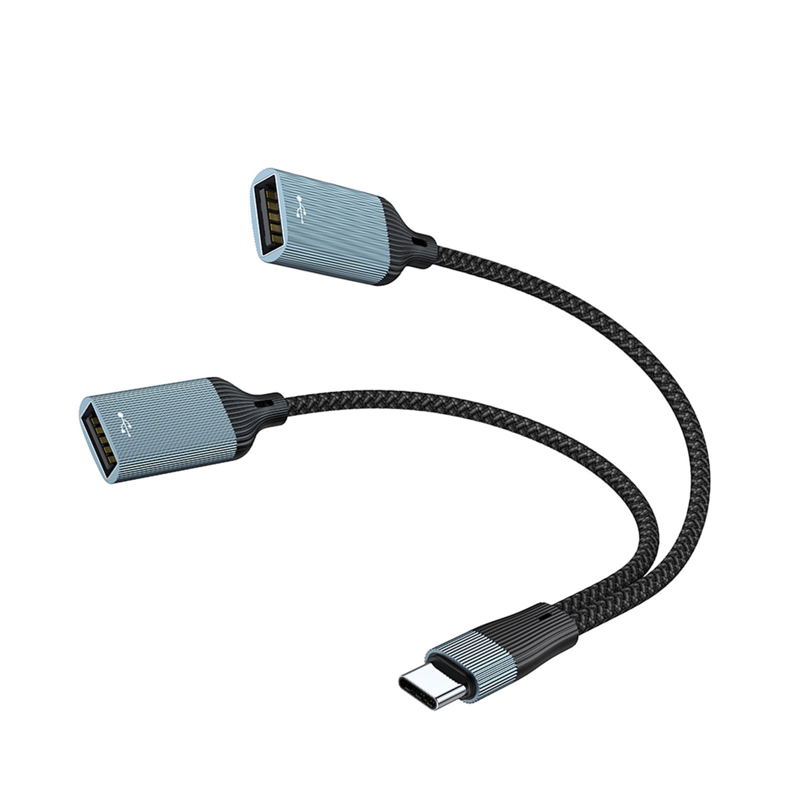 USB C Type C Two Port Hubs With Nylons Braided Cable Aluminum Housing ...