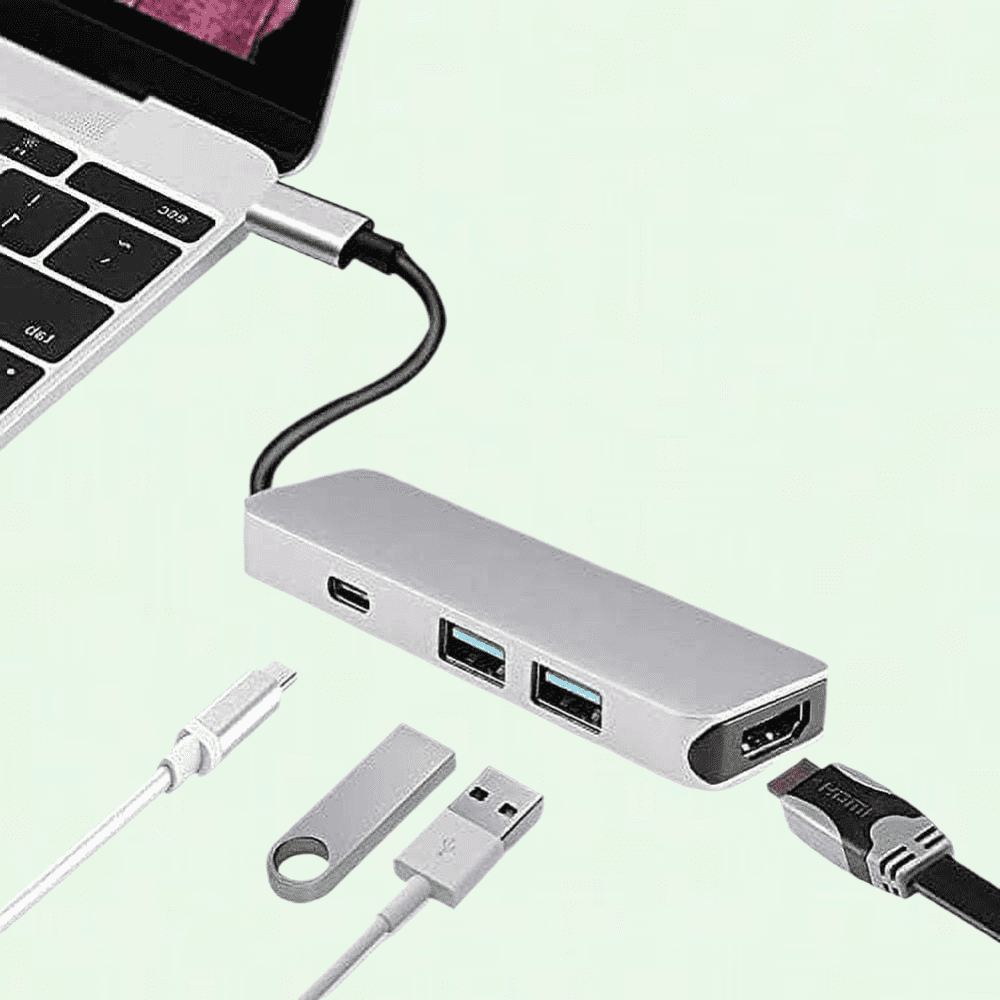 USB-C Type-C to HDMI & 2 Ports HUB & Charger Adapter - Walmart.com