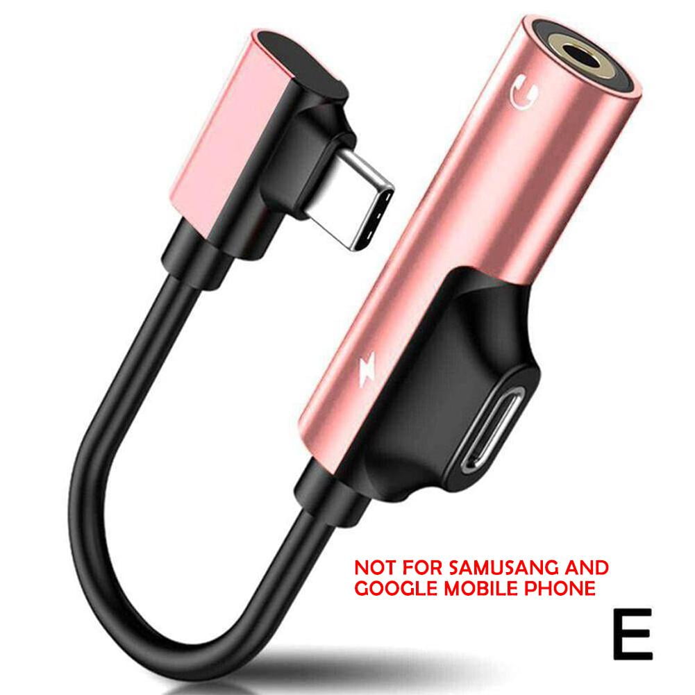 USB-C TypeC To 3.5mm Jack AUX Headphone Audio Splitter Charging Adapter K9F7 - Walmart.com