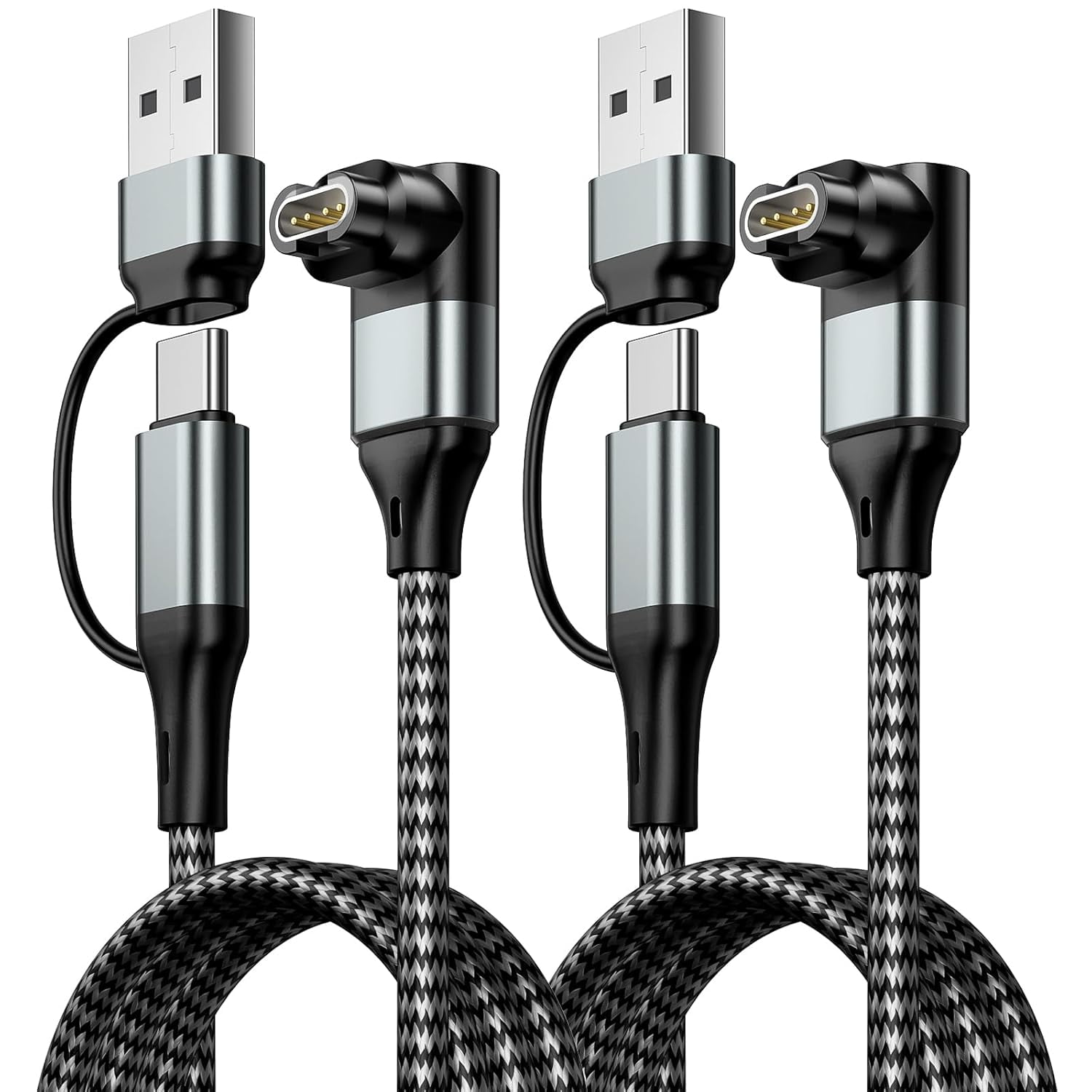 USB C & USB A 2 in 1 Charger Cable for Garmin Watch, [2 Pack 3.3FT] L ...