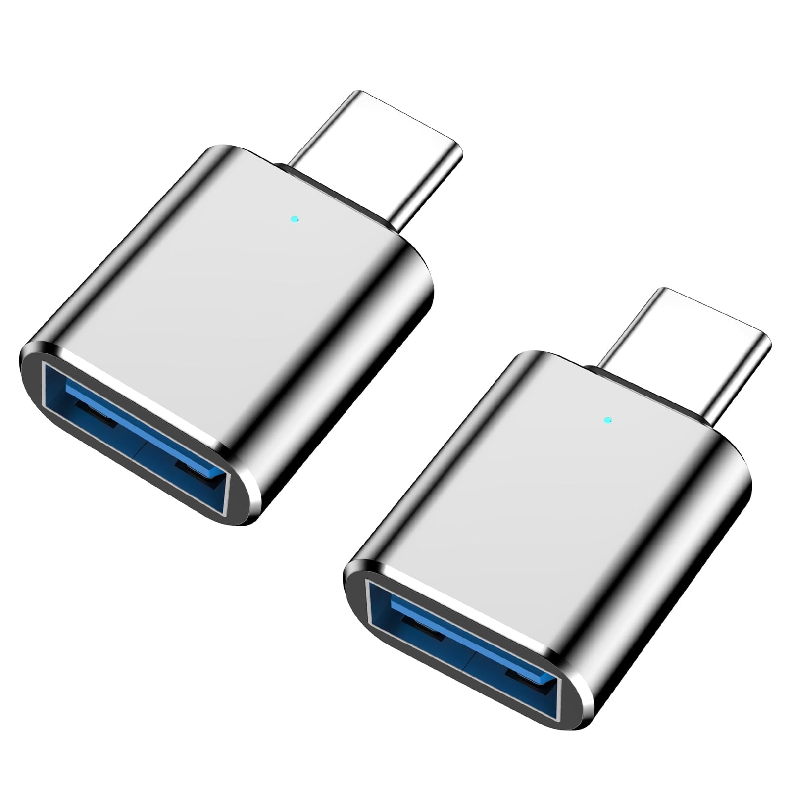 USB C to USB 3.0 OTG Adapter, 2 Pack [MFi Certified] Portable Type C Male to USB Female Camera ...