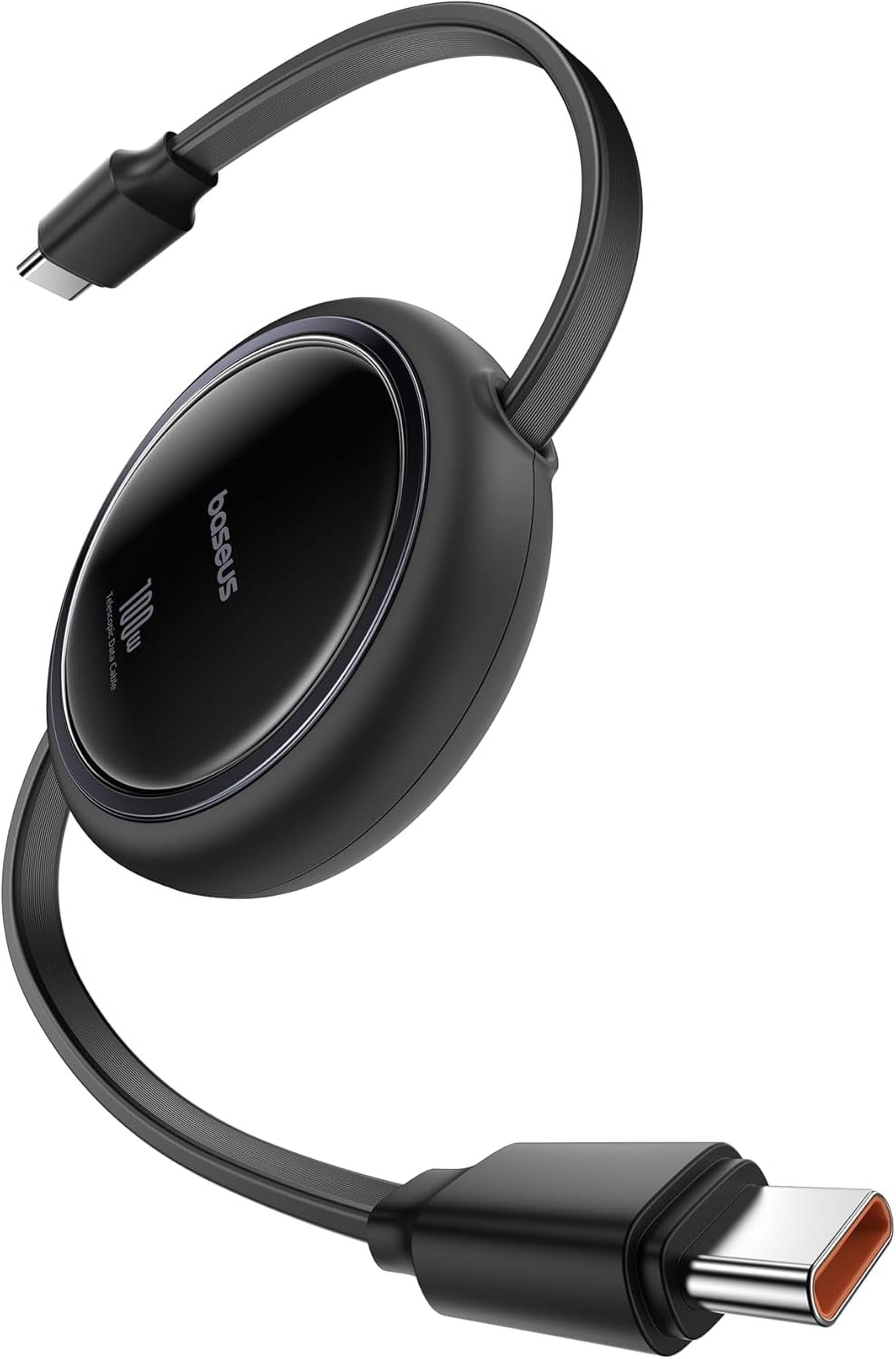 USB C to USB C Cable, 100W Retractable USB C 5A Fast Charging Cable, 4 ...