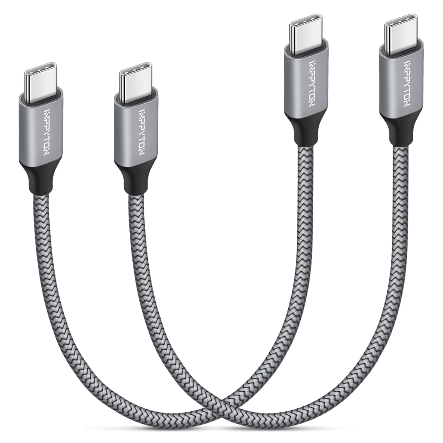 USB C to USB C Cable 1Ft, 2-Pack 60W Short USBC to USBC Cord, Braided ...