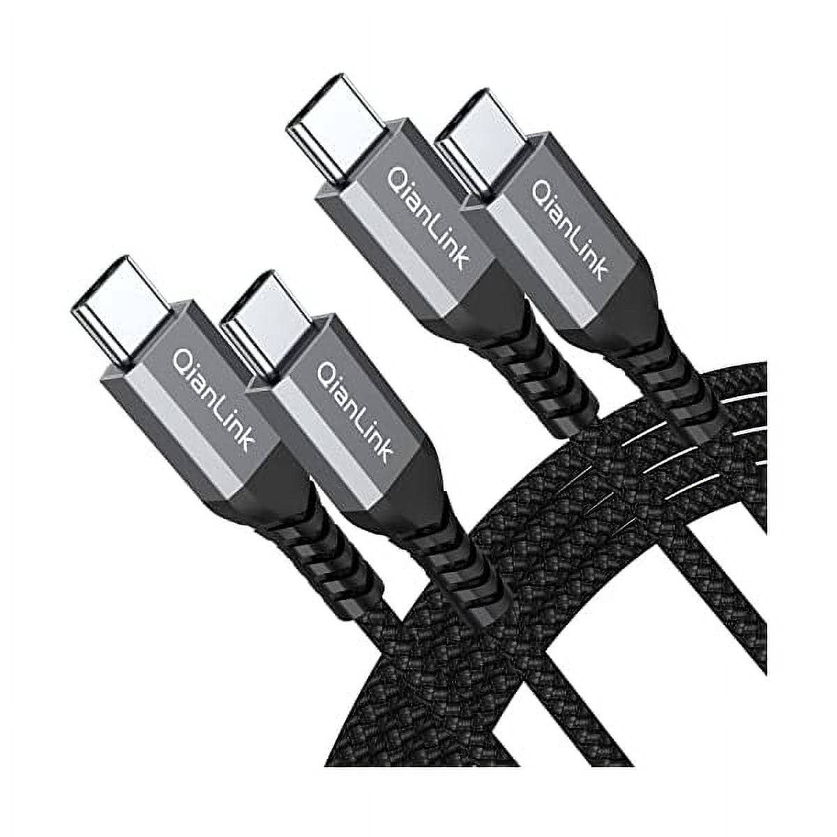 USB-C to USB-C Cable 60W (2-Pack 3.3ft), USBC Type C Fast Charging ...