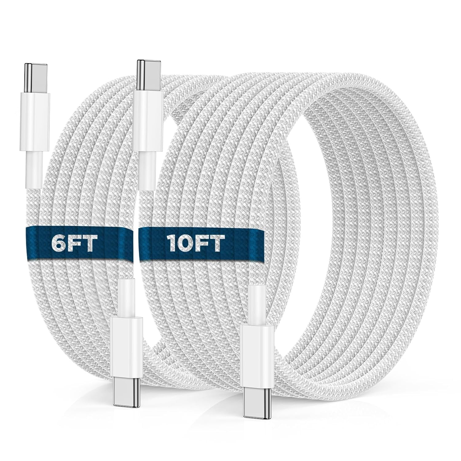 USB C to USB C Cable 6FT+10FT 2Pack 60W iPhone 15 Charger Cord Long ...