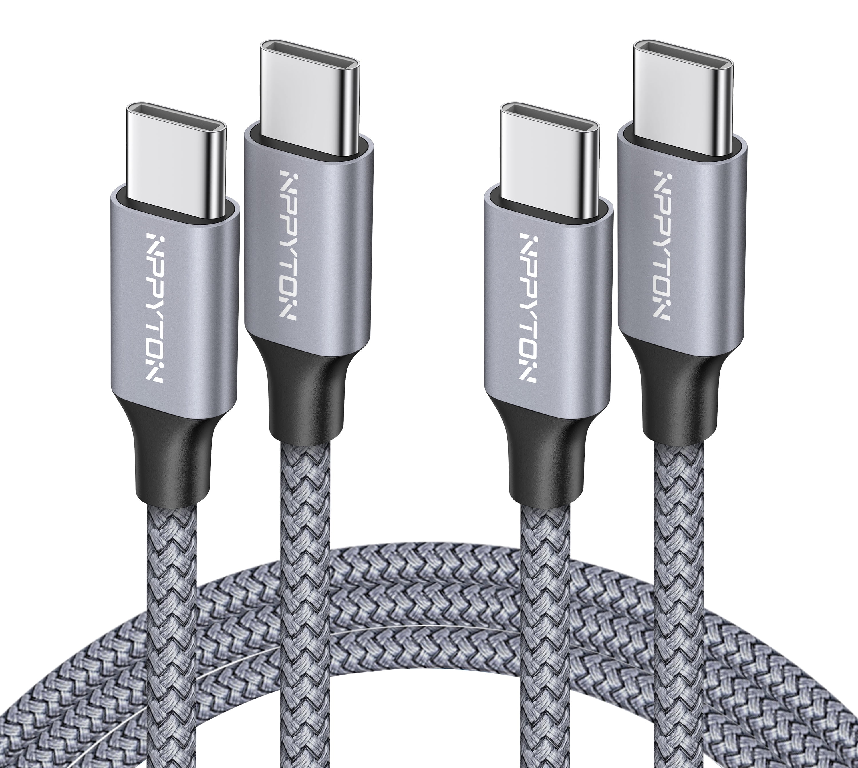 USB C to USB C Cable 6ft, 2-Pack, 60W USBC to USBC Cord, Nylon Braided ...