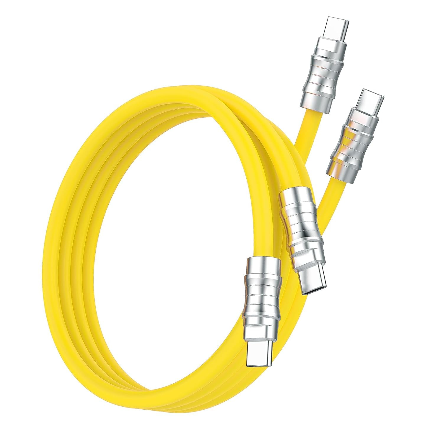 USB C to USB C Silicone Cable 2Pack 3.3FT, Ultra Flexible & Soft USB ...