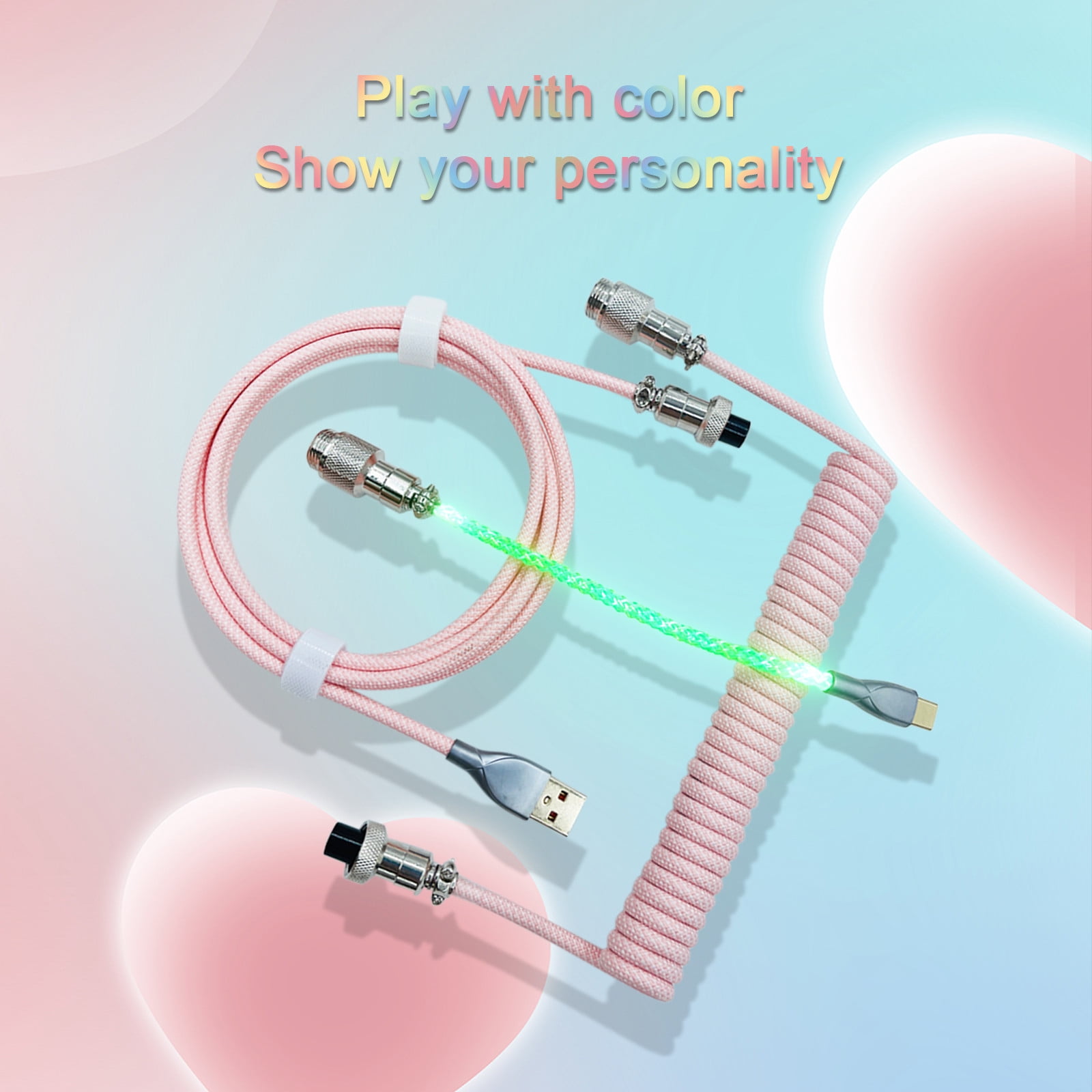 USB C to USB A Cable, Detachable Metal Connector, Double-Sleeved Gaming ...