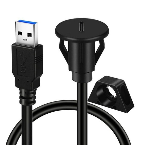 USB C Vehicle Panel Flush Mount Extension Cable Type C Car Flush Mount ...