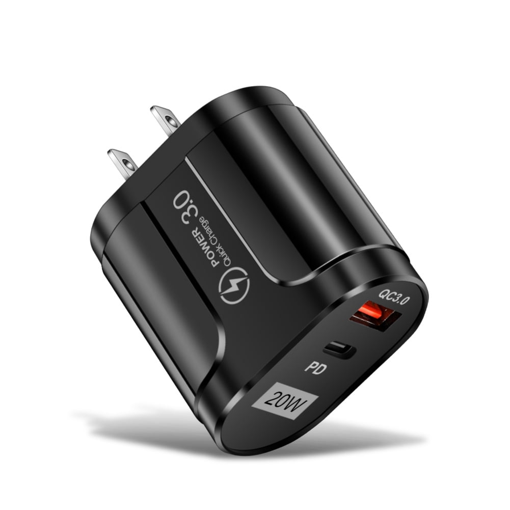 USB C Wall Charger Block 20W, Dual Port PD Fast Type C Charging Block ...