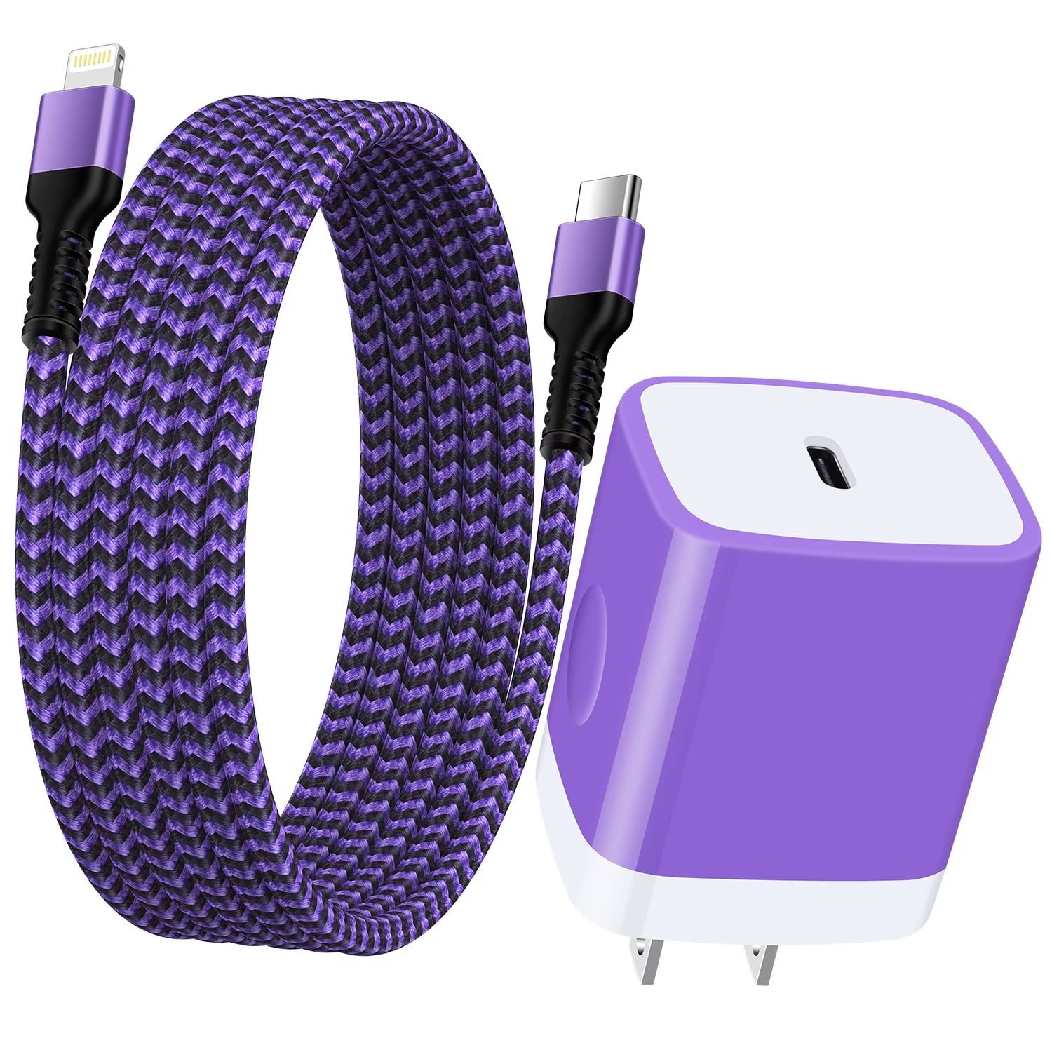 USB C Wall Charger Block,Lightning Cable 6ft FiveBox 1Pack 20W PD Type ...