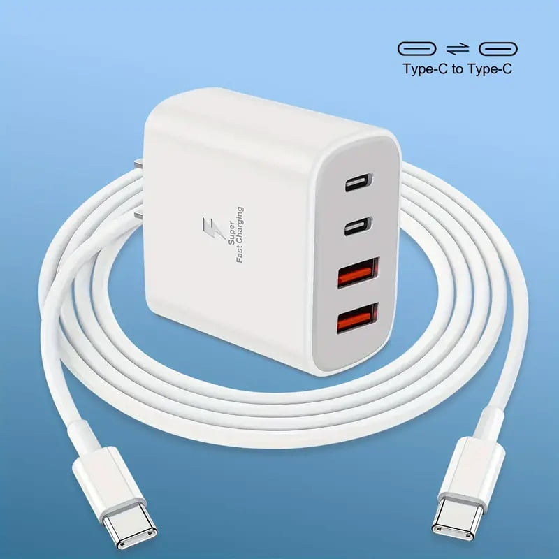 USB C Wall Charger Block, PD Power Adapter +QC 3.0 Multiport Type C Box Brick Cube USB A Wall ...