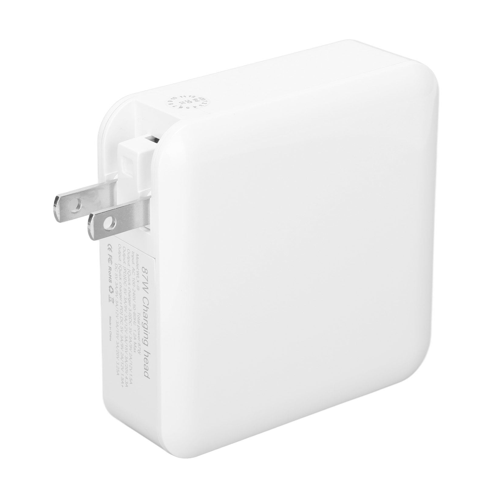 USB C Wall Charger Foldable 87W Dual Ports Type C PD Fast Charger USB ...