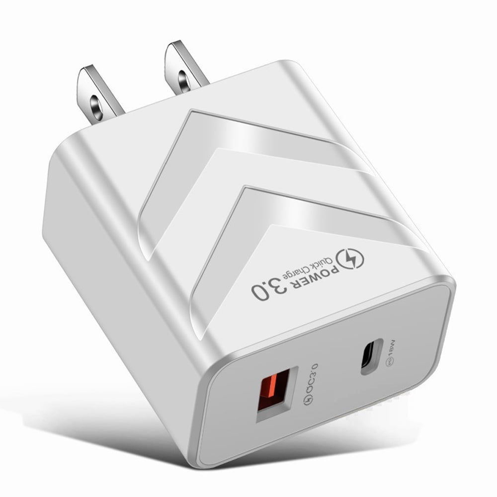 USB C Wall Charger, USB Type C Fast Power Charging Block Dual Port USB ...