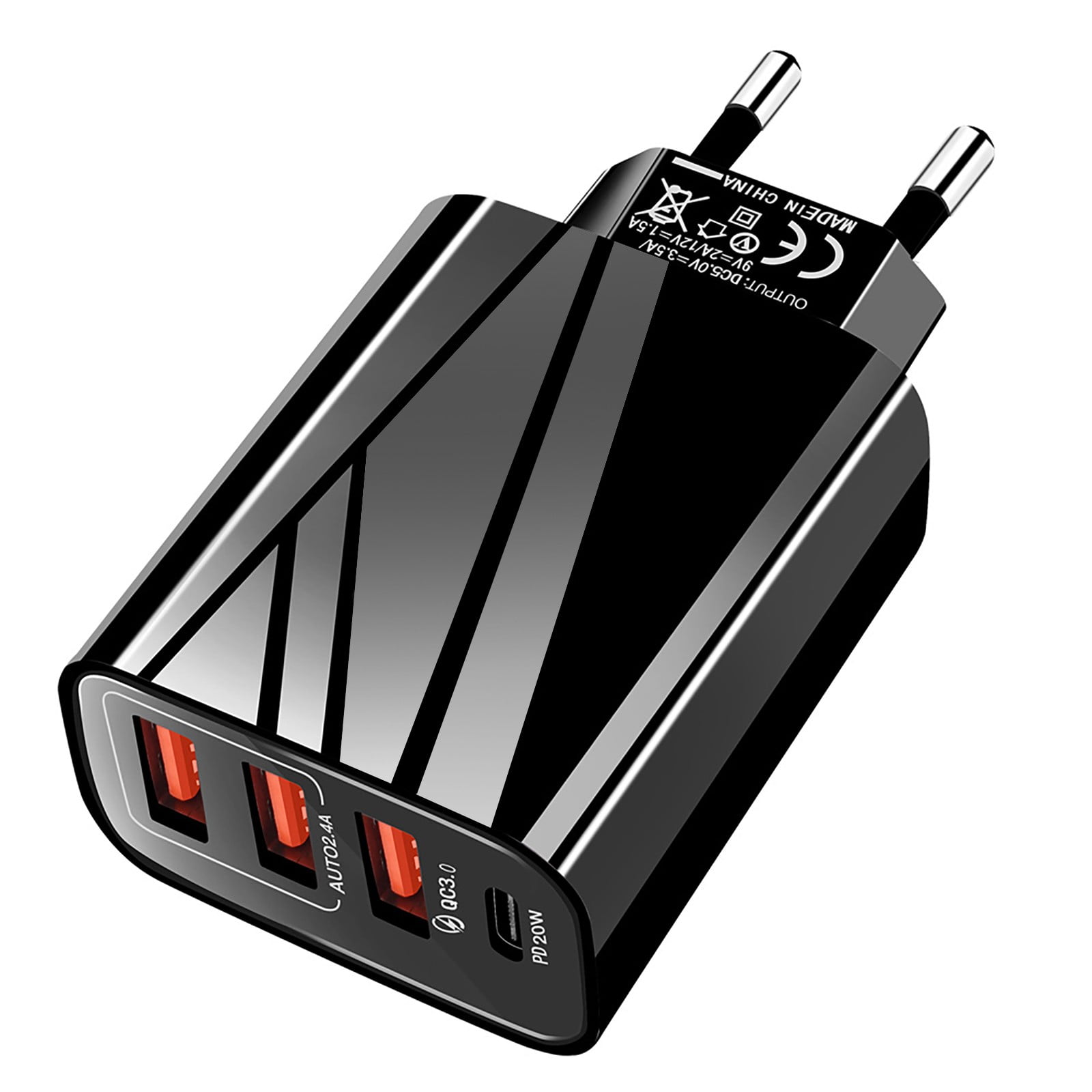 USB + C Wall Mount Fast Charger - Multi - Port, Universal Compatibility ...