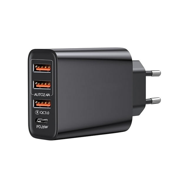 USB+C Wall Mount Phone Charger Portable Fast Charger For Smart Devices ...