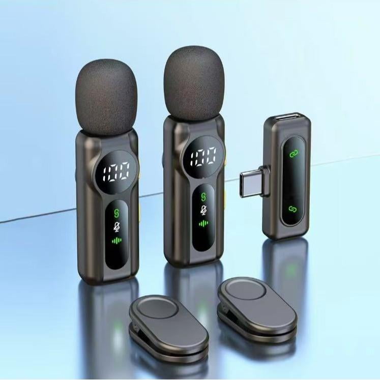 USB C Wireless Lavalier Microphone for Type-C,Android Phone,PC,Mini ...