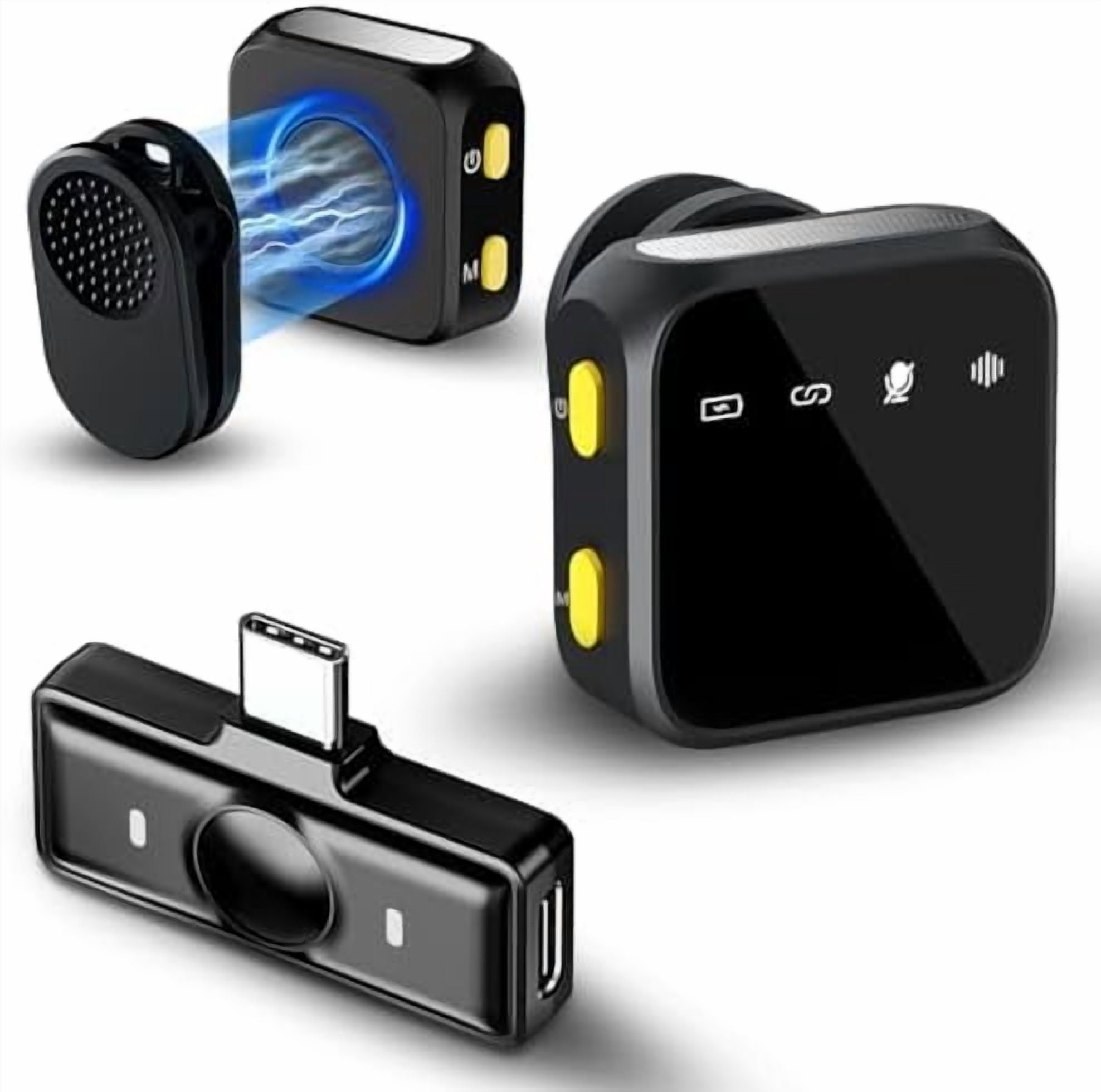 USB C Wireless Lavalier Microphone for iPhone iPad and Android, Mini ...