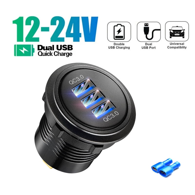 USB C car charger outlet adapter marine 12v super fast power adapter ...