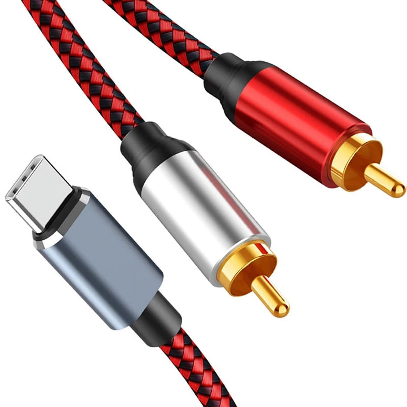 USB C to 2 RCA Audio Cable Type C Male to 2 RCA Male Audio Cable for ...