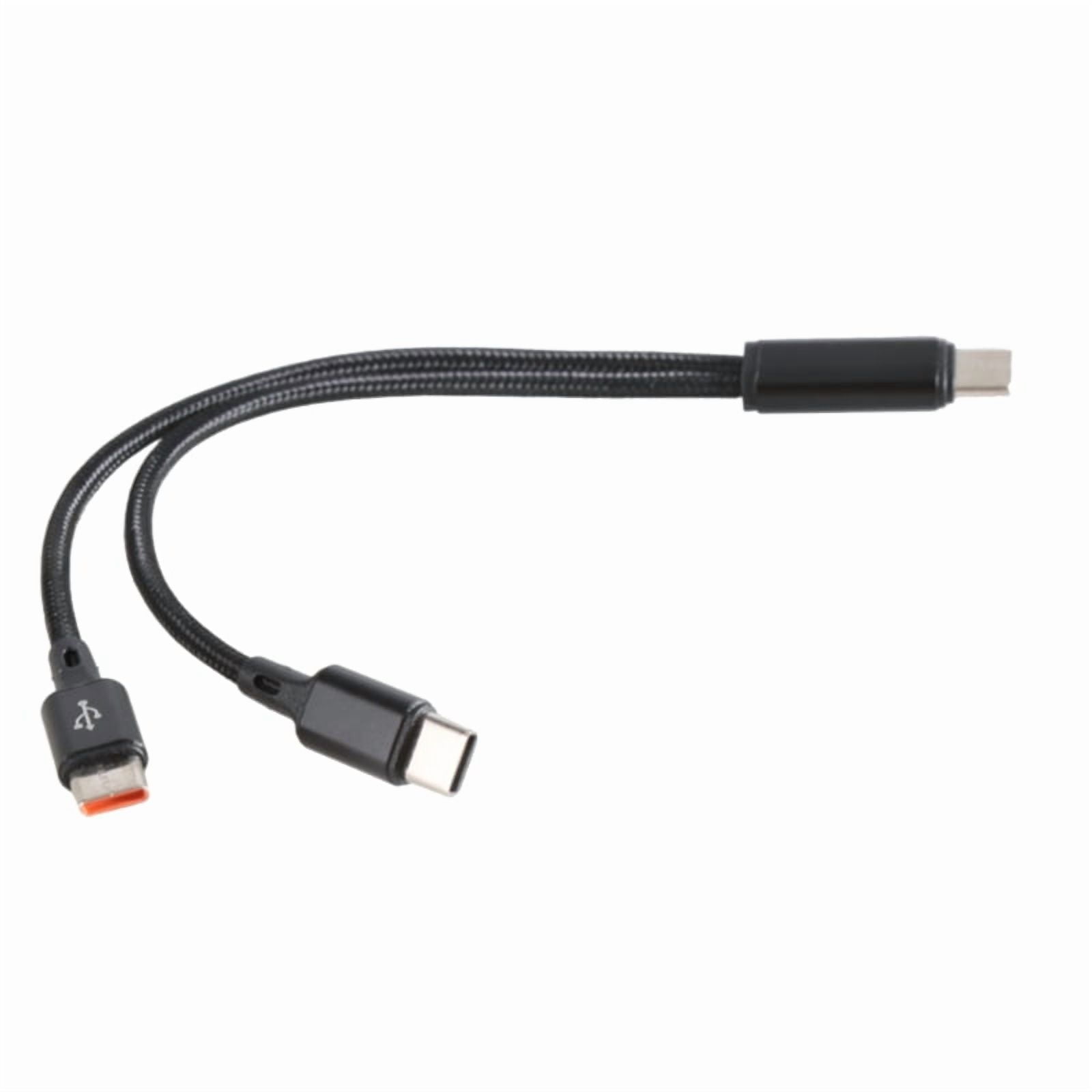 USB C to 2 USB C Splitter Cable Type C Power Cable Nylon Braided ...