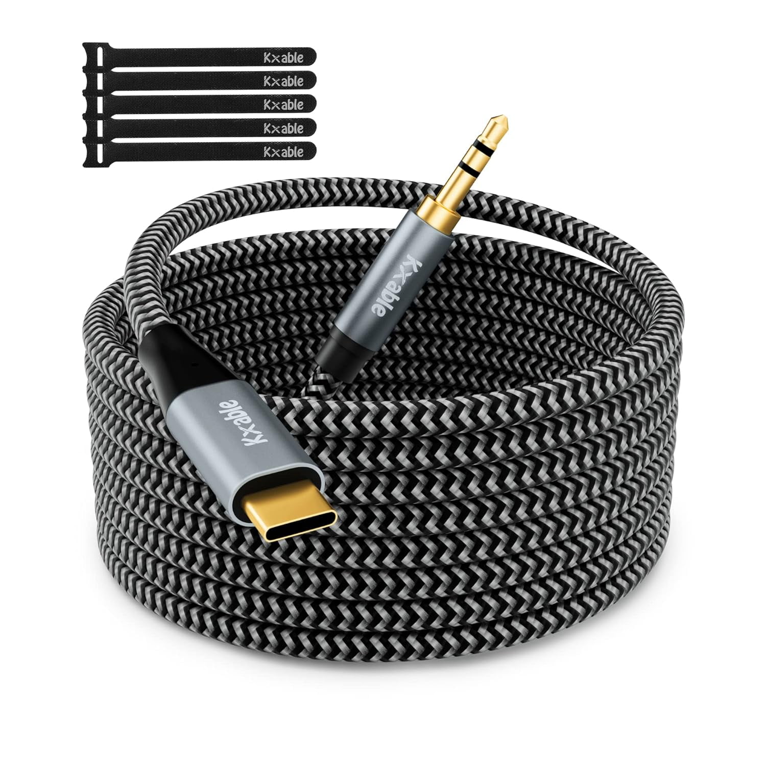 USB C to 3.5mm Audio Cable 20 FT, Hi-Fi Stereo Type C to Aux Headphone ...