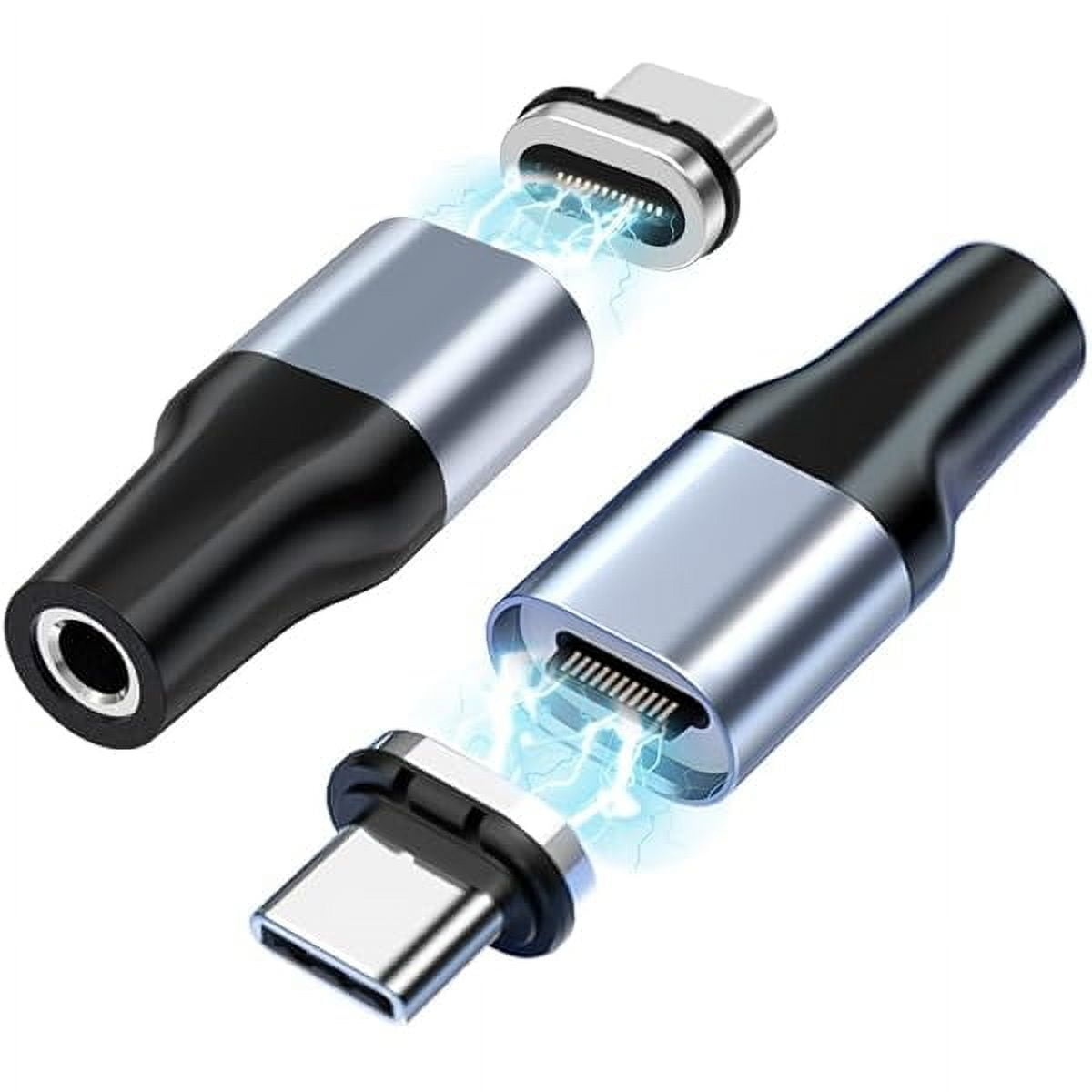 USB C to 3.5mm Audio Magnetic Adapter 2Pack Magnetic USB Type C to Aux ...