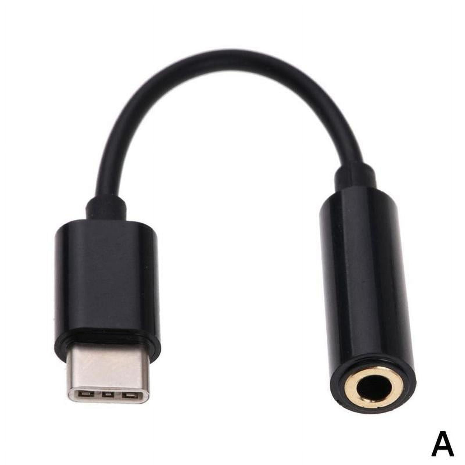 USB C to 3.5mm Headphone Jack Adapter AUX Cable No Delay V4T9 - Walmart.com